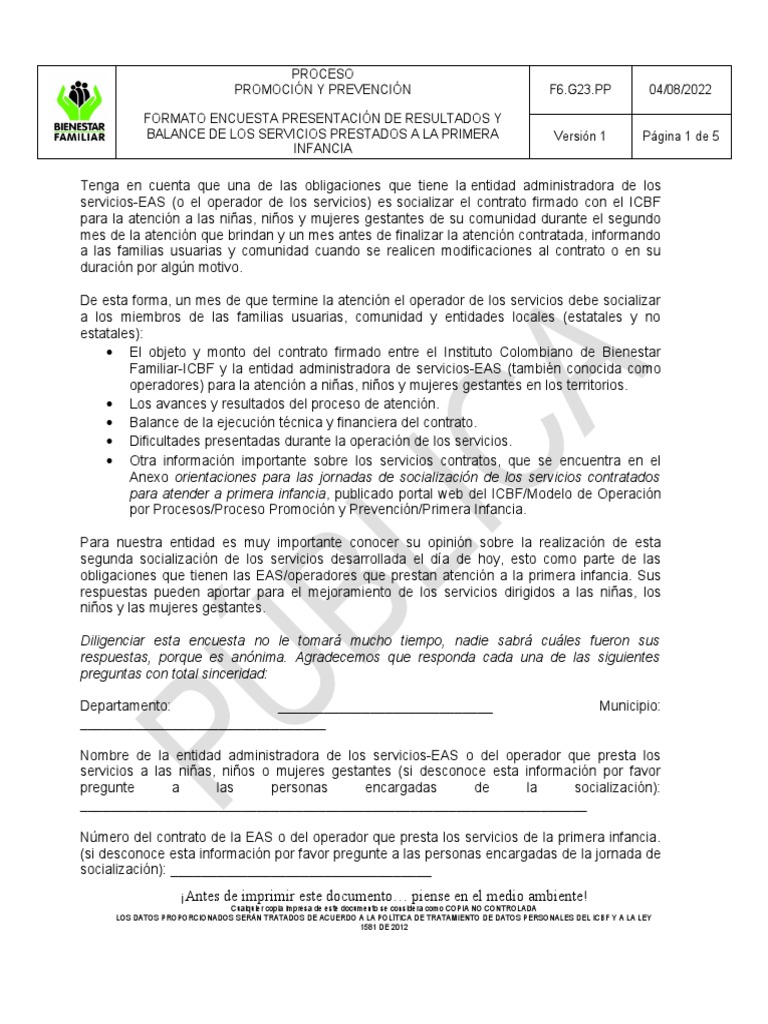 f6.g23.pp Formato Encuesta Presentacion de Resultados y Balance de Los ... f6.g23.pp Formato Encuesta Presentacion de Resultados y Balance de Los ...