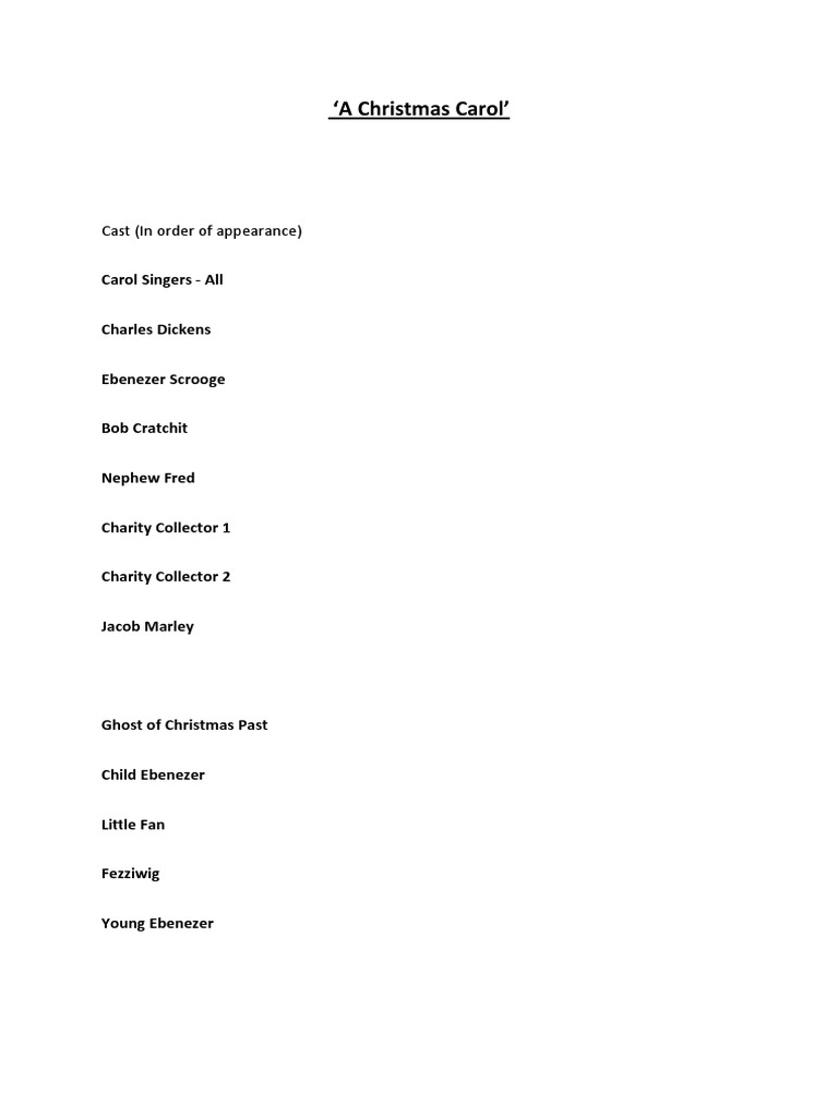 Christmas Carol | PDF | Ebenezer Scrooge | A Christmas Carol