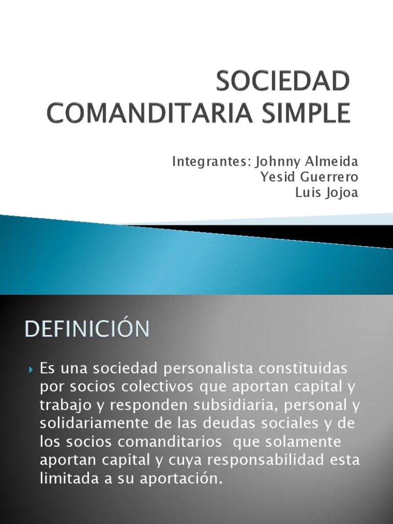 Sociedad Comanditaria Simple | PDF | Justicia | Crimen y violencia