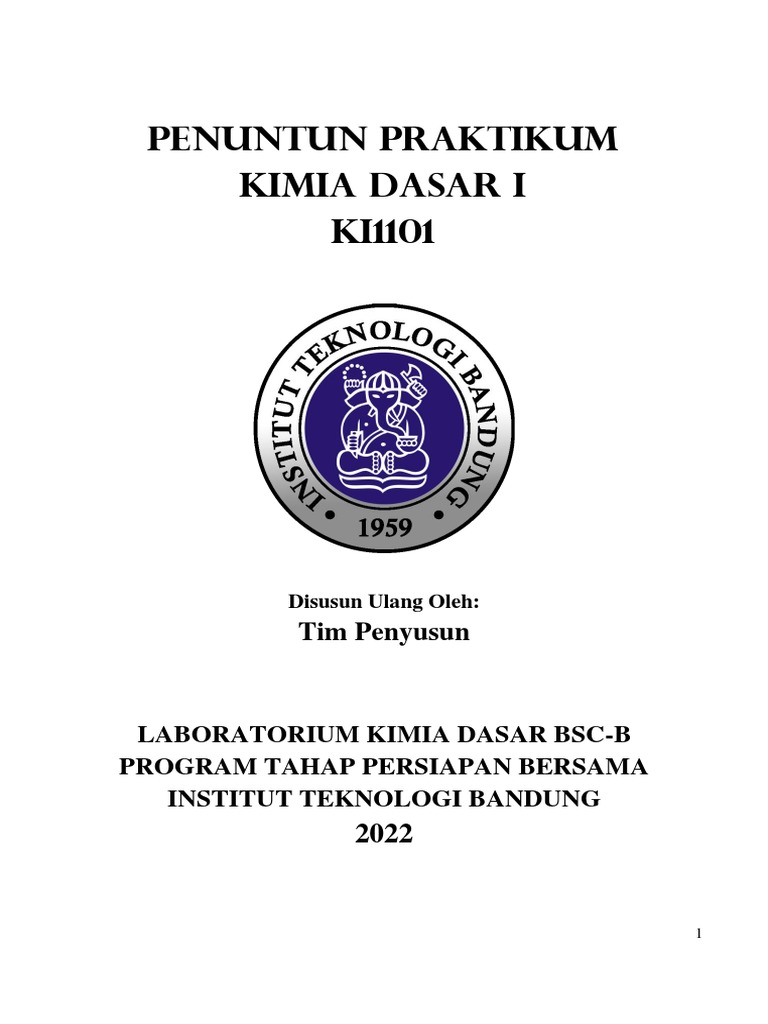 Modul Praktikum Kimia Dasar IA 2022 | PDF