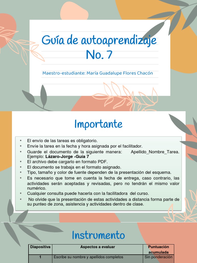 Guía de Autoaprendizaje No. 7 | PDF | Escritura | Modificación de comportamiento