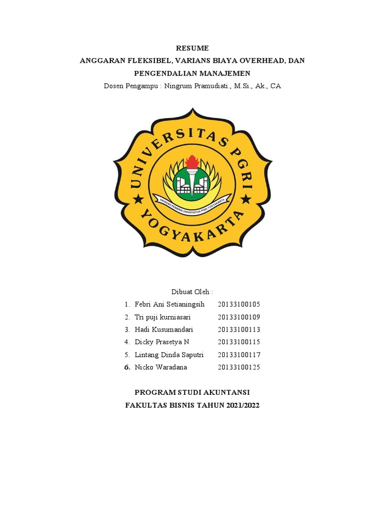 Kel 1 - 20133100115 - Dicky Prasetya Nugraha - Anggaran Fleksibel ...