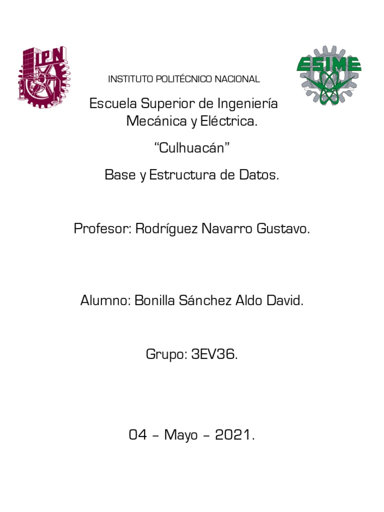 Base y Estructura de Datos | PDF | Algoritmos y Estructuras de Datos | Datos de computadora