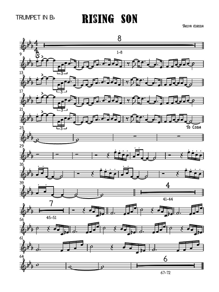 Rising Son - Trumpet in BB | PDF
