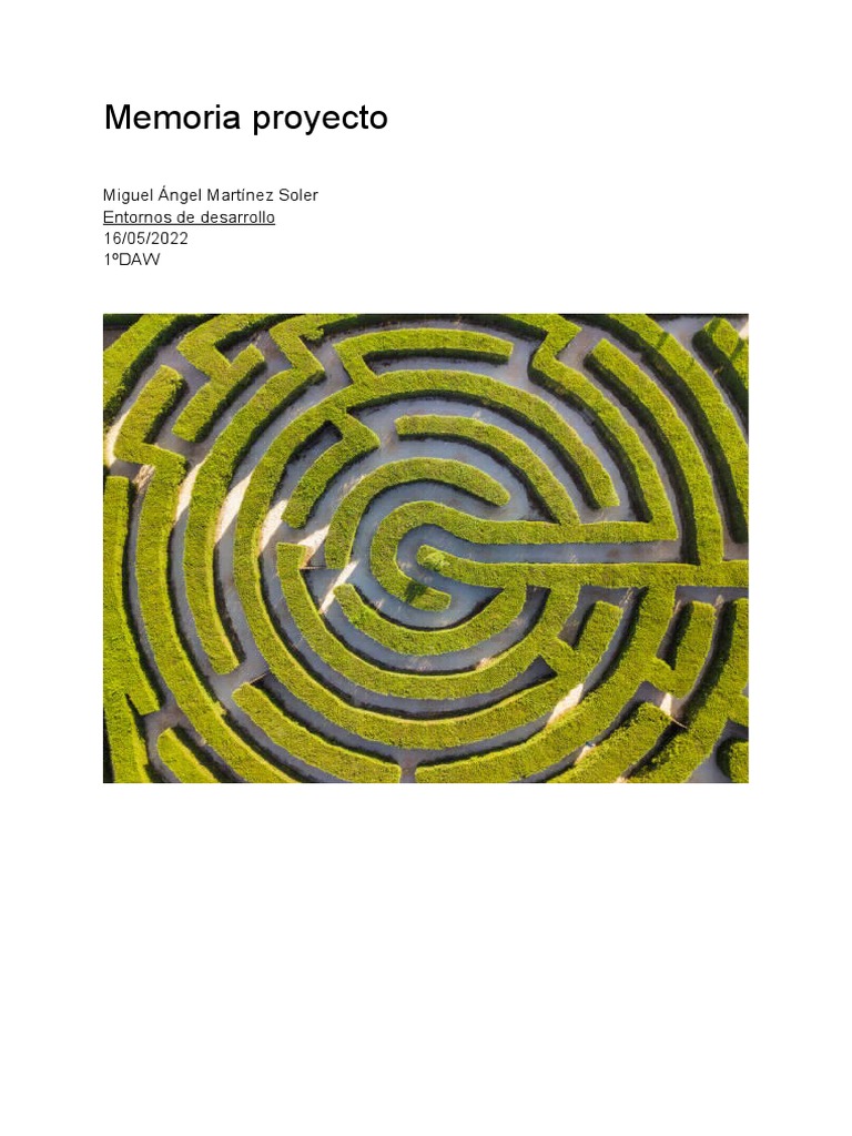 Memoria Proyecto | PDF | Mi sql | Programación