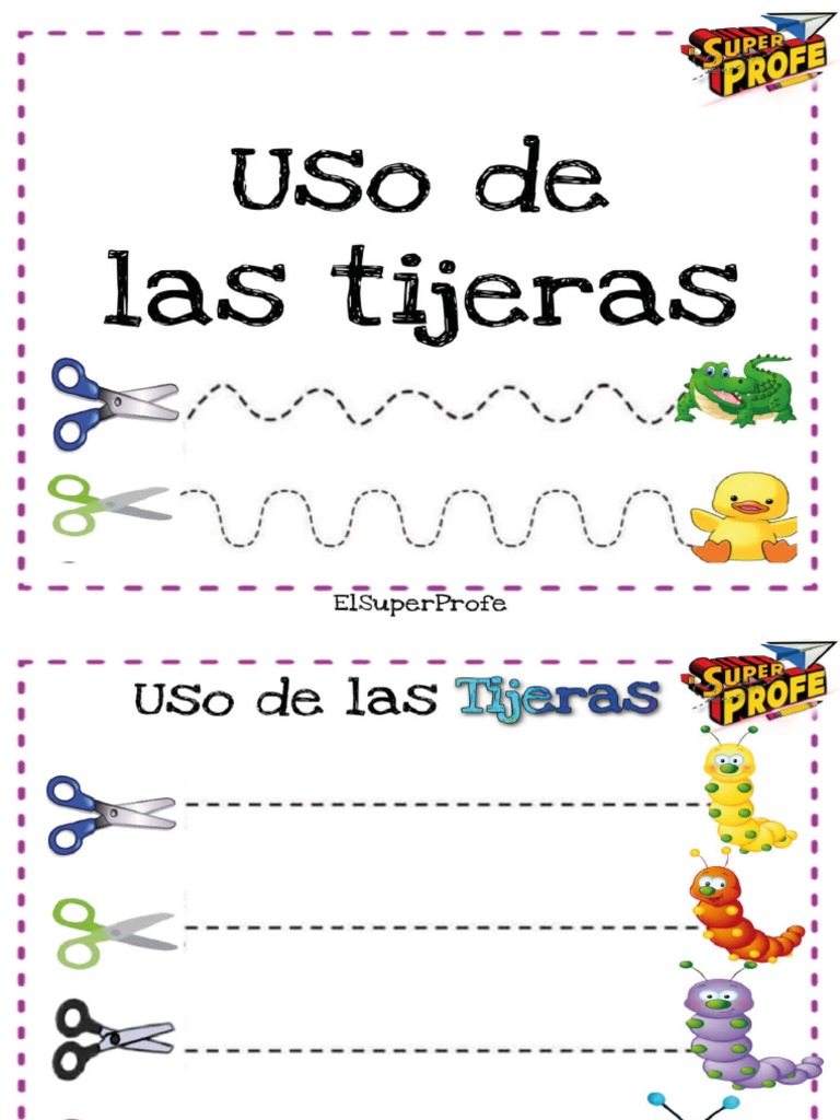 Cuaderno Para Practicar El Recorte Recopilado Por Mundo de Rukkia (2) | PDF