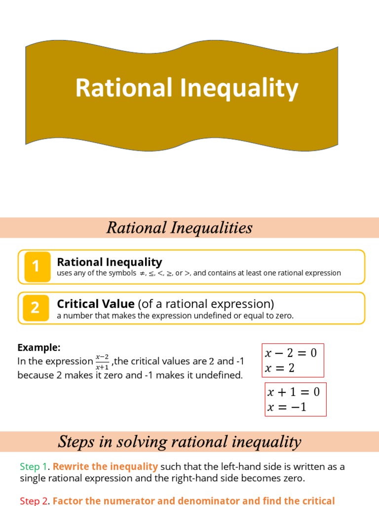 Rational Inequality | PDF | Inequality (Mathematics) | Interval (Mathematics)