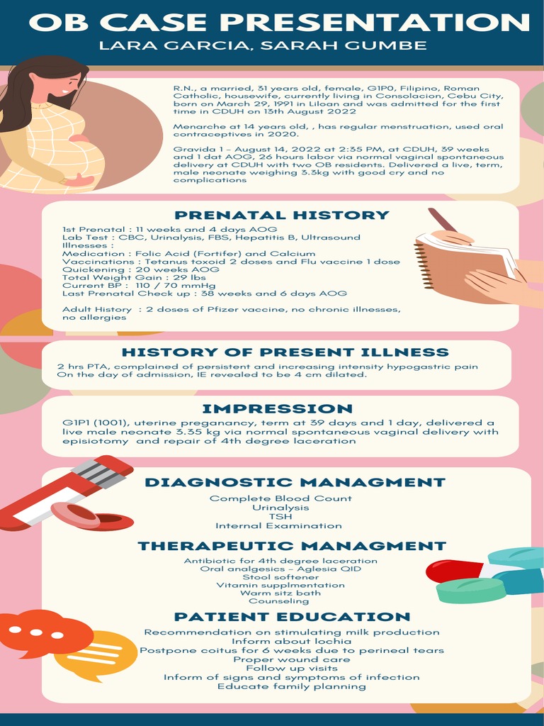 OB Case Presentation Inforgraphic Garcia-Gumbe | PDF | Childbirth | Motherhood