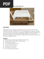 BT-PON BT-211XR XPON ONU ONT Datasheet | PDF | Network Switch | Wi Fi
