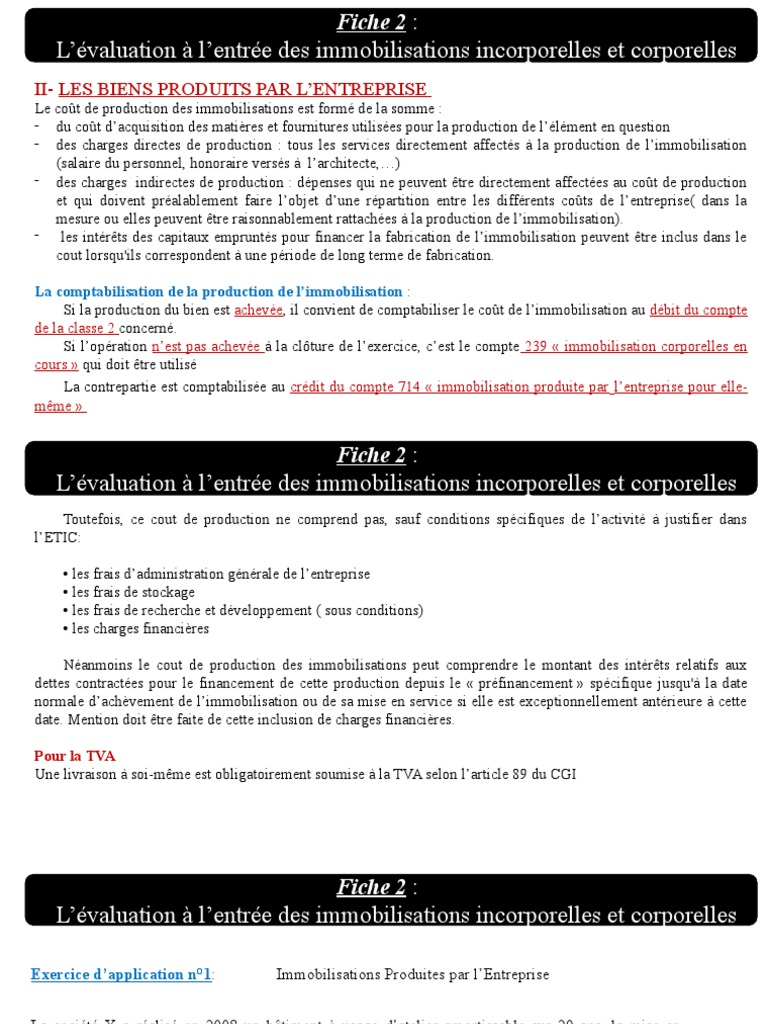 Cours LP Comptabilite Approfondie Partie Ii | PDF | Facture | Immobilisations