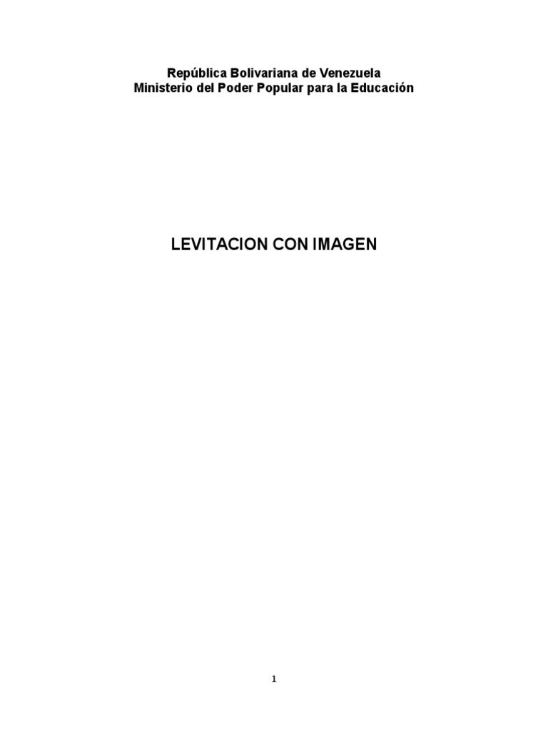 Proyecto de Levitacion | PDF | Aprendizaje | Magnetismo