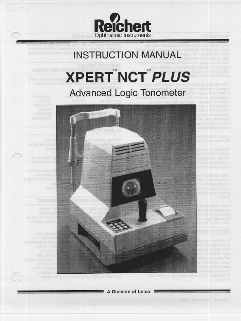 Manual Tonometro NCT Plus | PDF