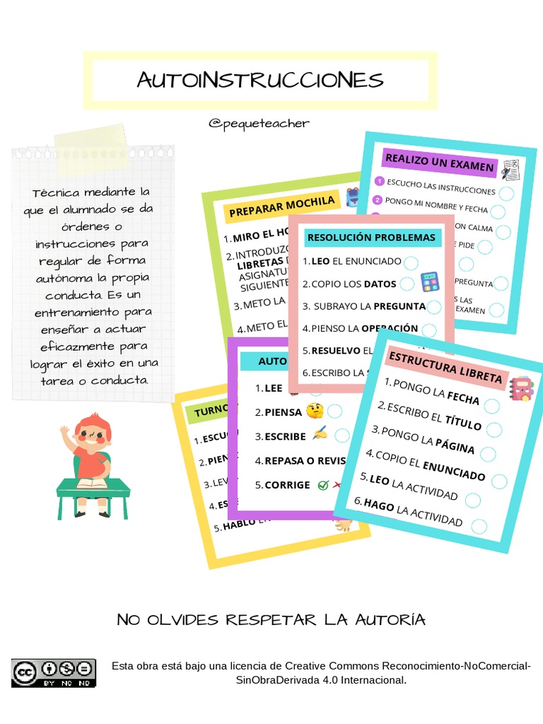 Autoinstrucciones para el aprendizaje autónomo | PDF