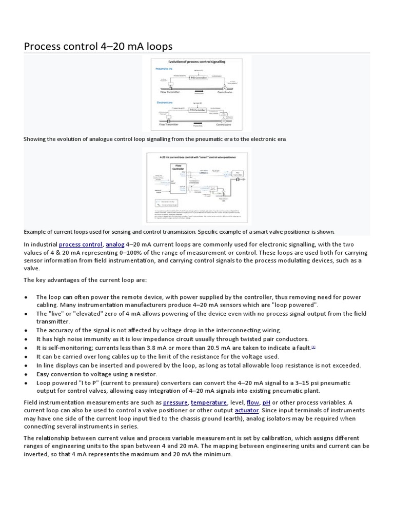 4-20mA Current Loop | PDF | Electronics | Equipment