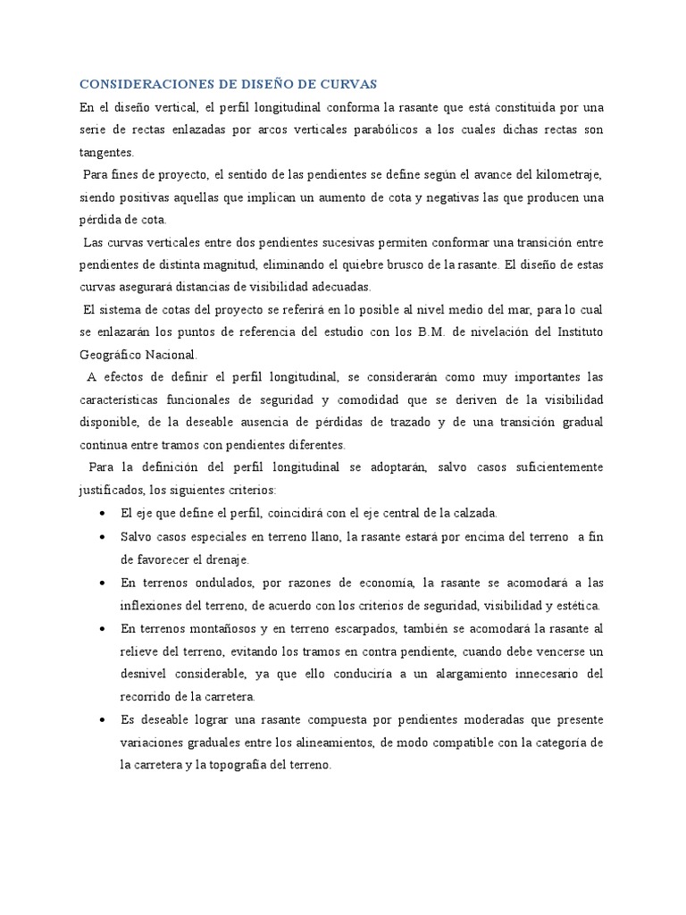 Diseño de Curvas Verticales en Carreteras | PDF | Curva | Longitud