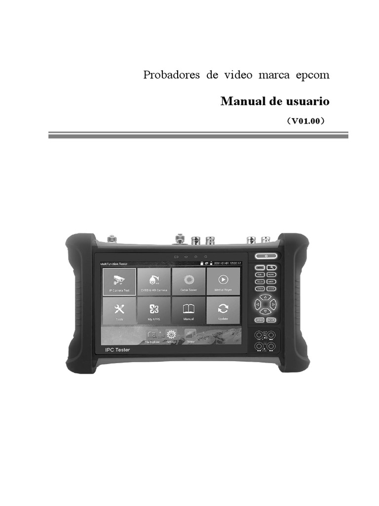 Manual de Tester Camaras - IPC Tester | PDF | Hdmi | Protocolos de internet