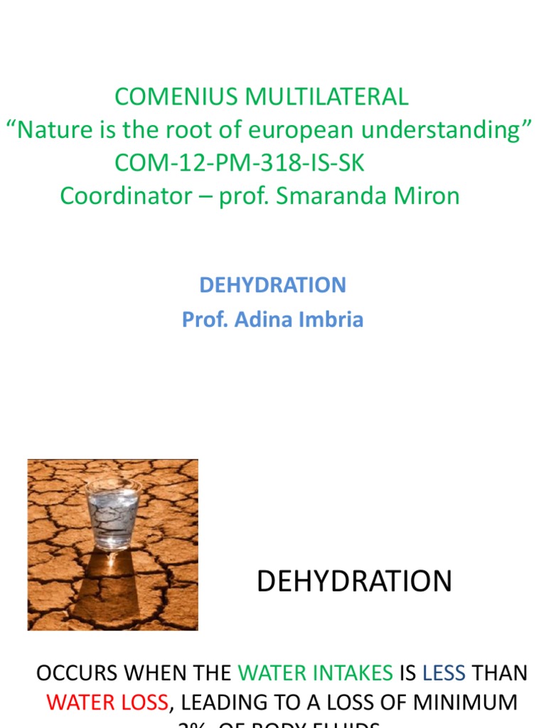 Dehydration - PPTM (Autosaved) | PDF | Dehydration | Clinical Medicine Dehydration - PPTM (Autosaved) | PDF | Dehydration | Clinical Medicine