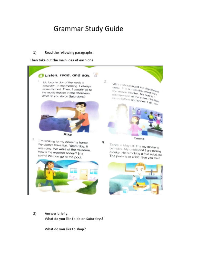 Grammar Study Guide | PDF