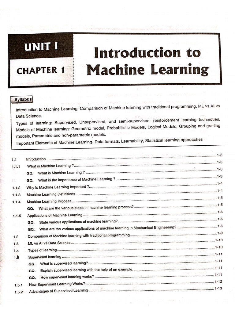 ML (U1&u2) | PDF