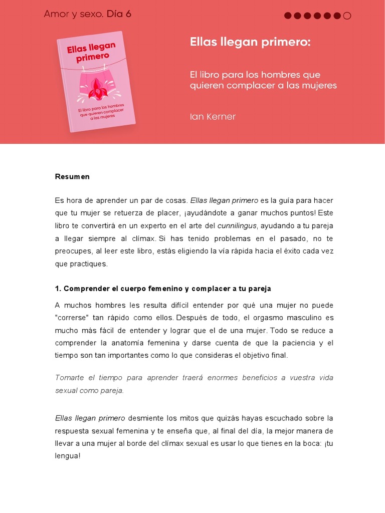 Ellas Llegan Primero | PDF | Orgasmo | Vagina