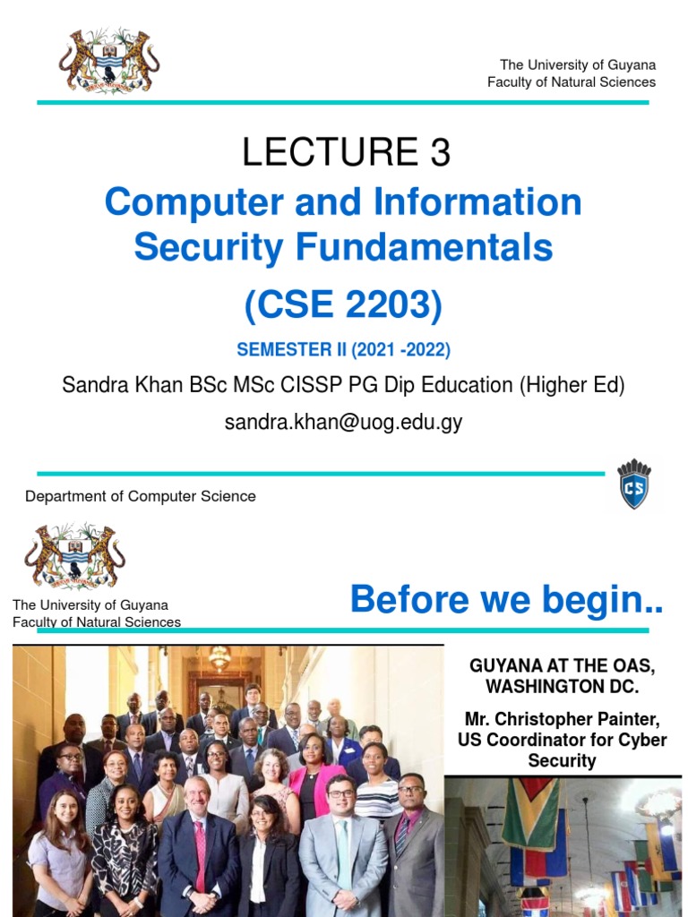 UoG Lecture 3: Introduction to Cryptography and Cryptanalysis | PDF | Cryptography | Cipher