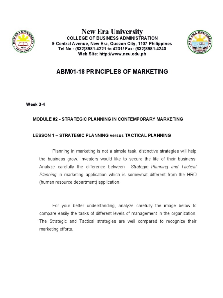 PRINCIPLES OF MARKETING MODULE 2 For Students | PDF | Marketing | Swot Analysis