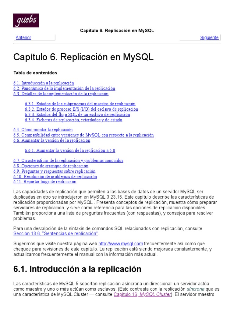 Manual de Escenarios de Replicación en MySQL | PDF | Mi sql | Archivo de computadora