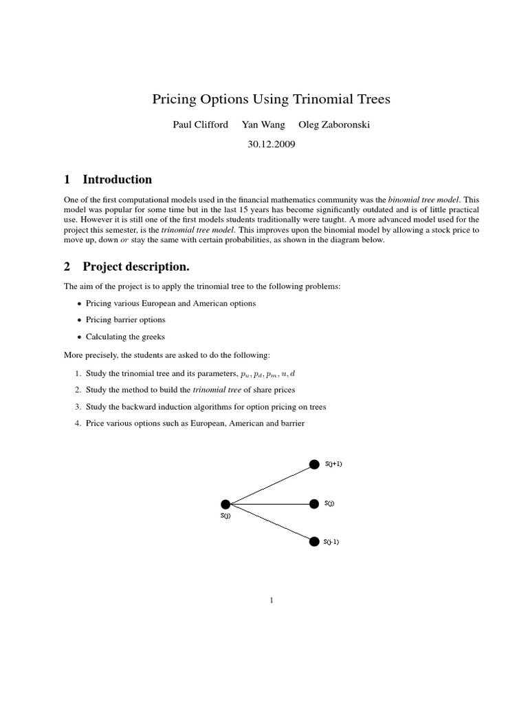 Trinomial Tree 2009 | PDF | Greeks (Finance) | Option (Finance)