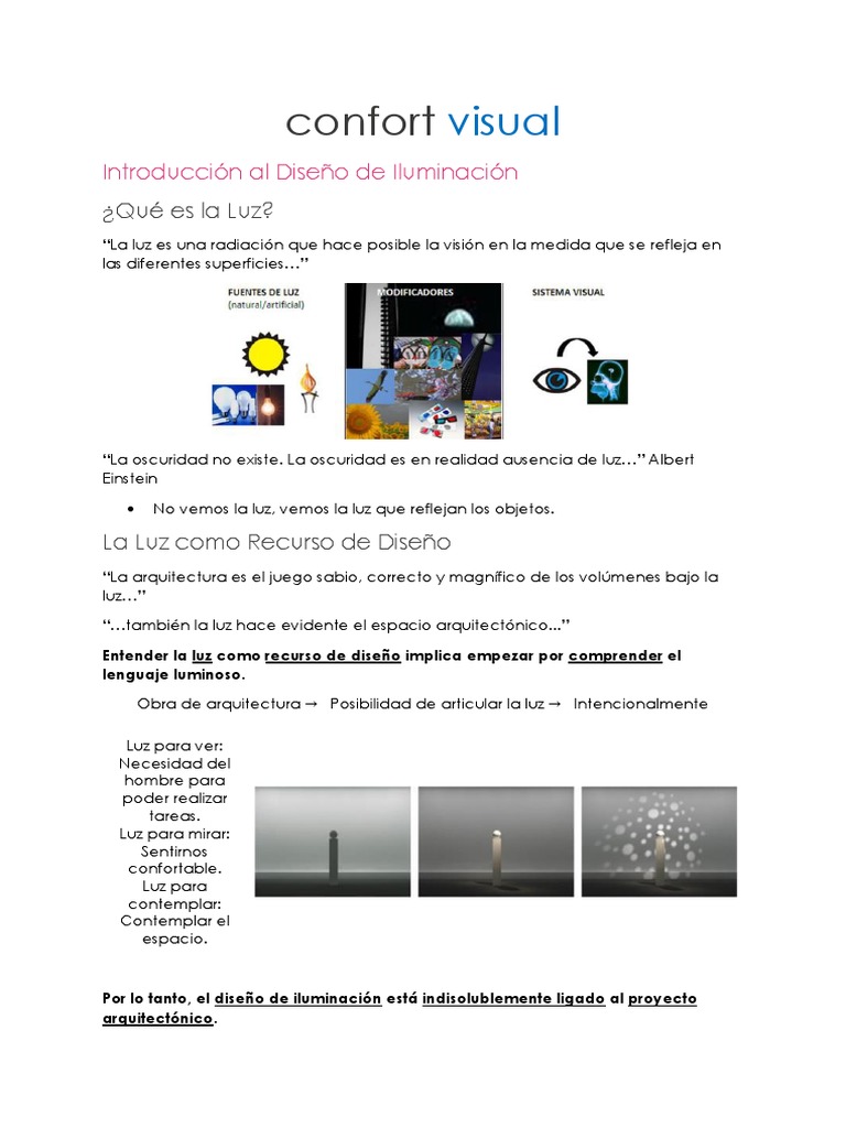1.2 Confort Visual | PDF | Percepción visual | Color