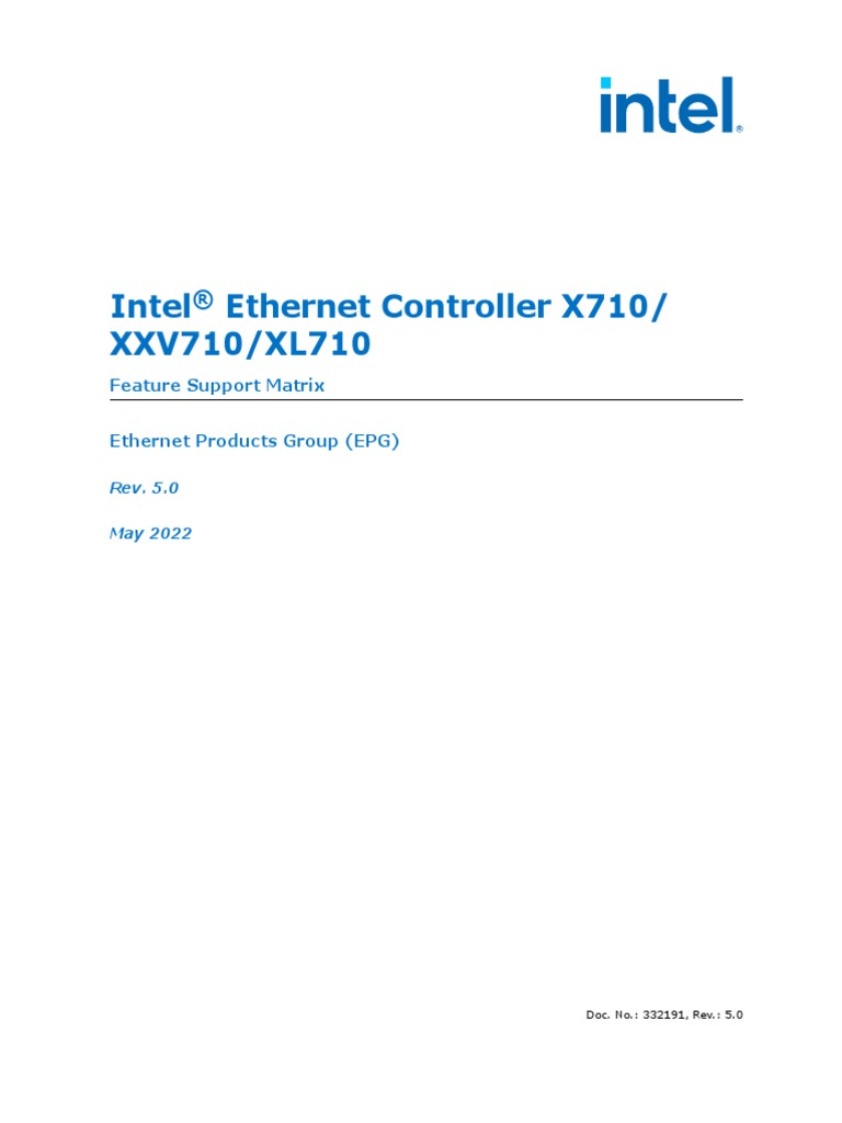 X710-XXV710-XL710 Feature Summary Rev5.0 | PDF | Software | Computer ...