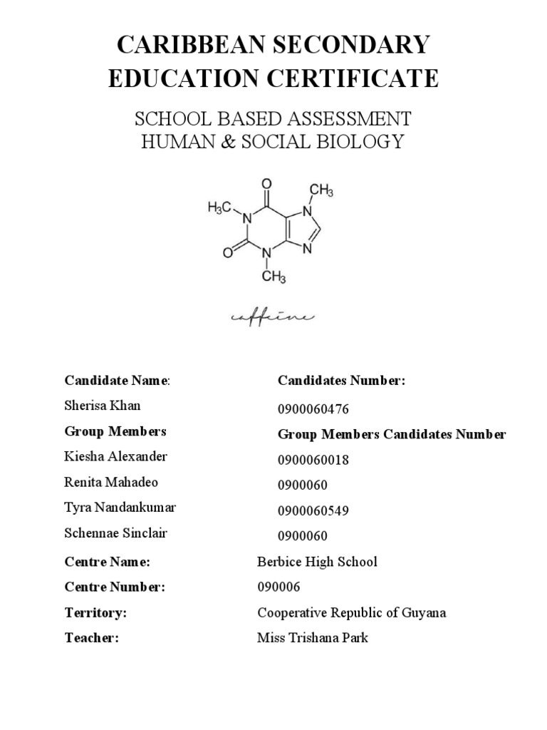 HSB Sba | PDF | Caffeine | Anxiety