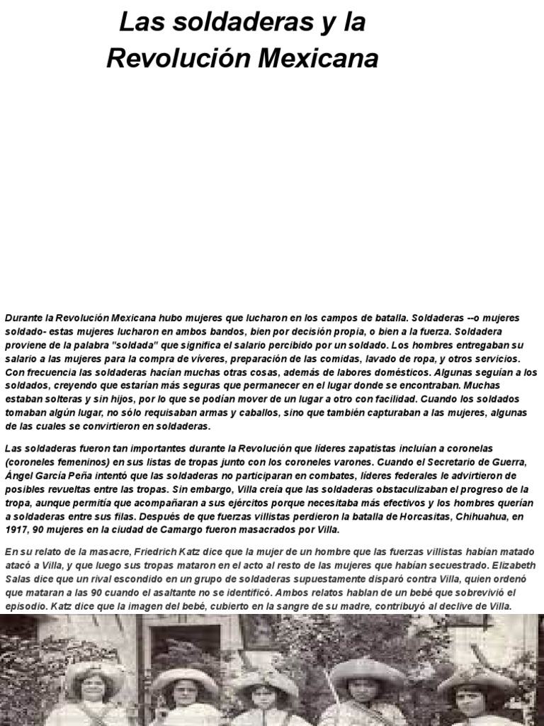 Soldaderas: Heroínas de la Revolución Mexicana | PDF | revolución ...