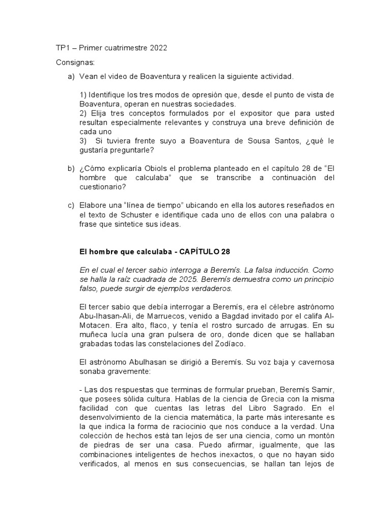 TP1 2022 | PDF | Raíz cuadrada | Verdad