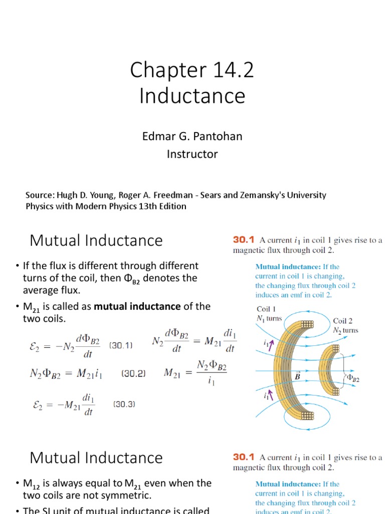 Chapter 14.2 Inductance | PDF