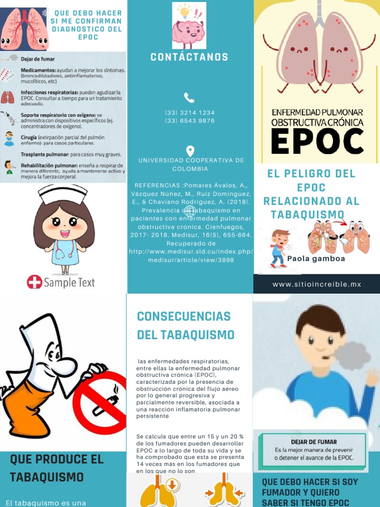 Folleto de Epoc | PDF | Enfermedad pulmonar obstructiva crónica | Nicotina
