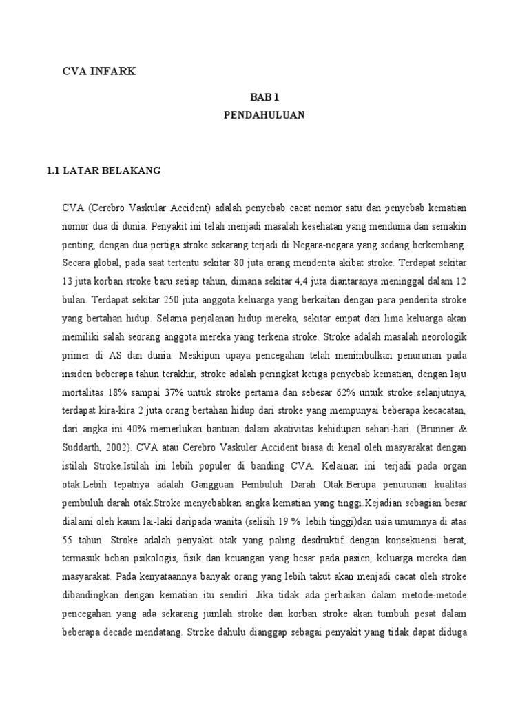 Tugas Kelompok Makalah CVA Infark | PDF