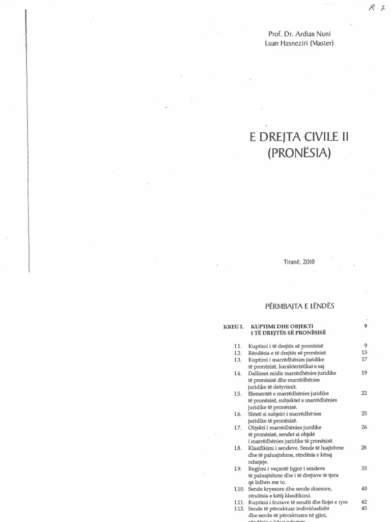 E DREJTA CIVILE II (PRONESIA) 2010 Adrian Nuni | PDF