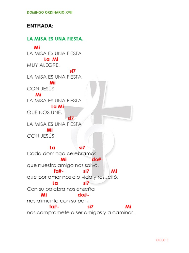Domingo Ordinario Xvii | PDF | Misa (liturgia) | Cristo (título)