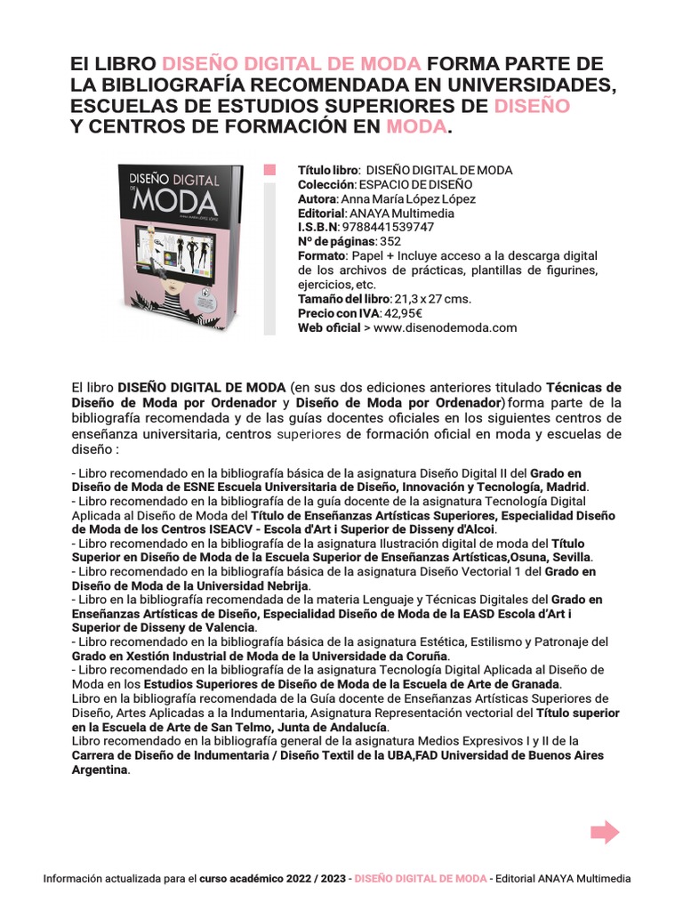 Libro Recomendado Diseno de Moda | PDF | Licenciatura | Libros