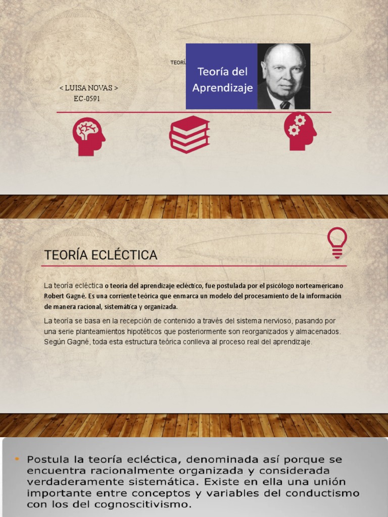 Teoría Ecléctica de Aprendizaje Gagné | PDF | Aprendizaje | Memoria