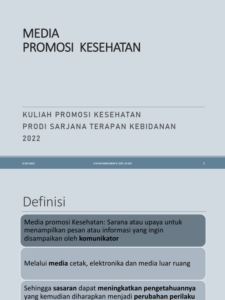 Media Promosi Kesehatan | PDF | Ilmu Sosial