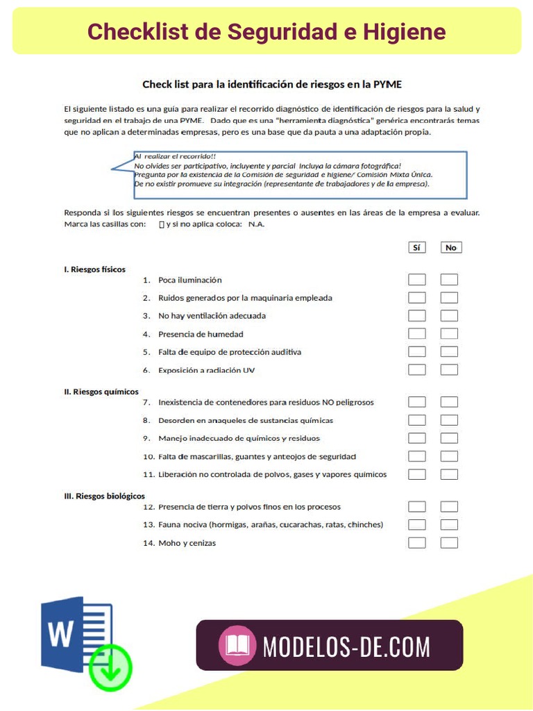 Checklist-seguridad-e-higiene | PDF