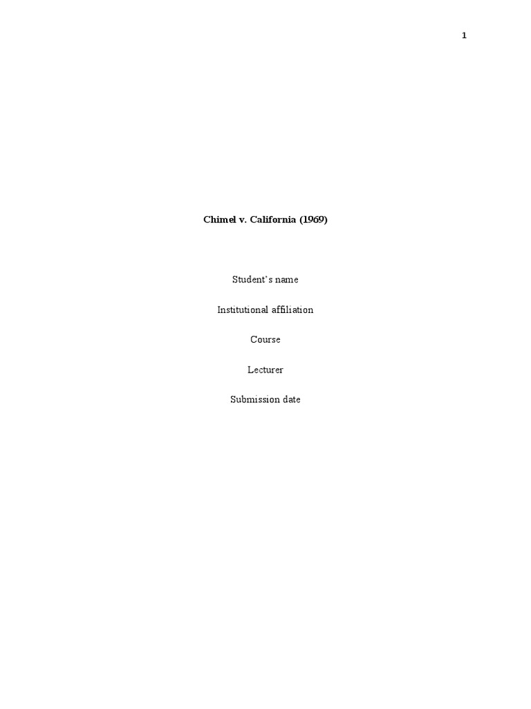 Chimel V California | PDF