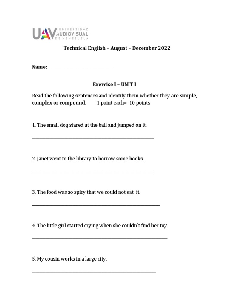 Exercise Unit 1 | PDF