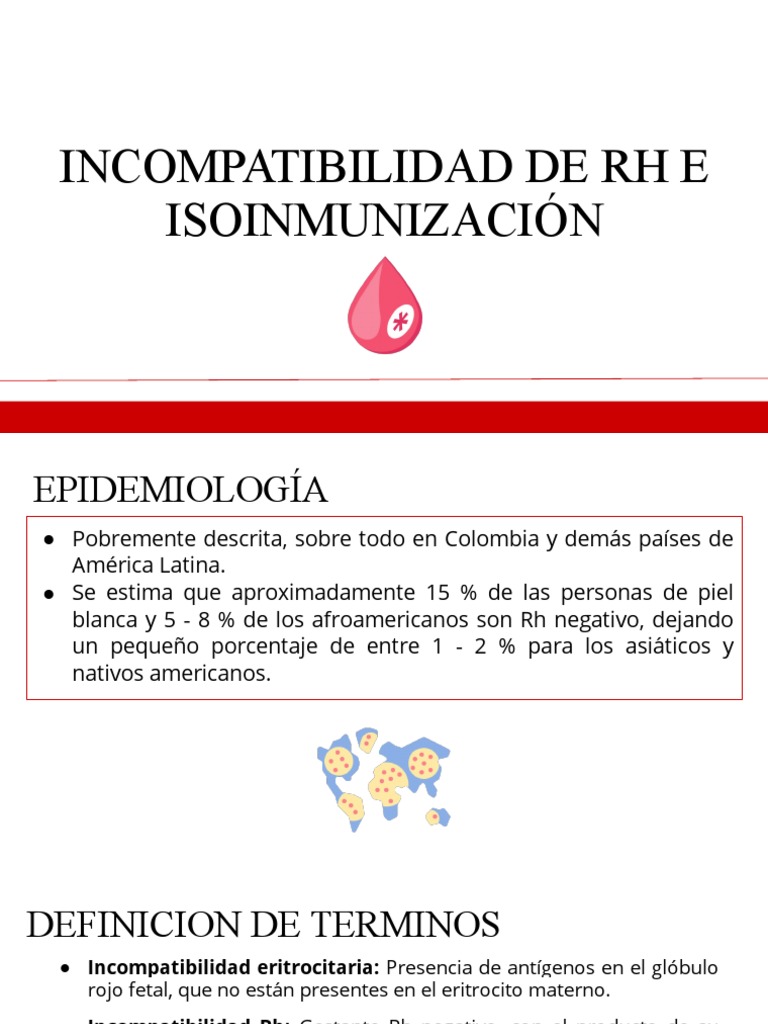 Incompatibilidad Rh y Isoinmunización | PDF | Sistema inmune | Antígeno