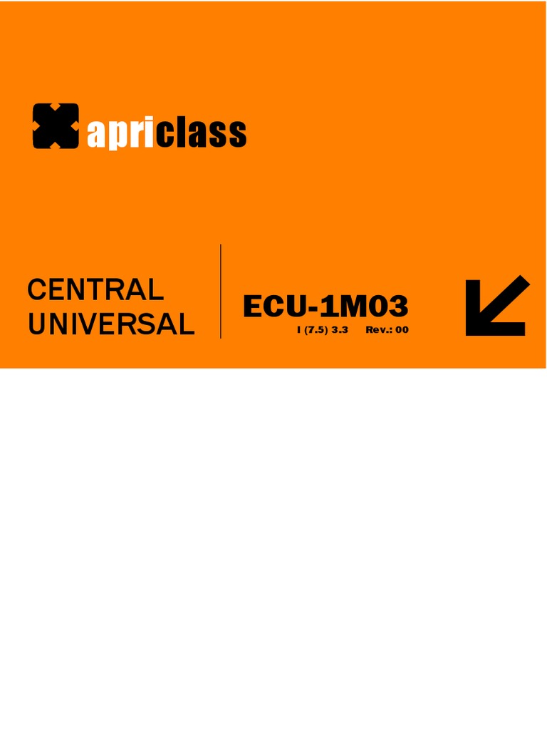Central Universal ECU-1M03: Manual de Instrucciones | PDF | Control ...