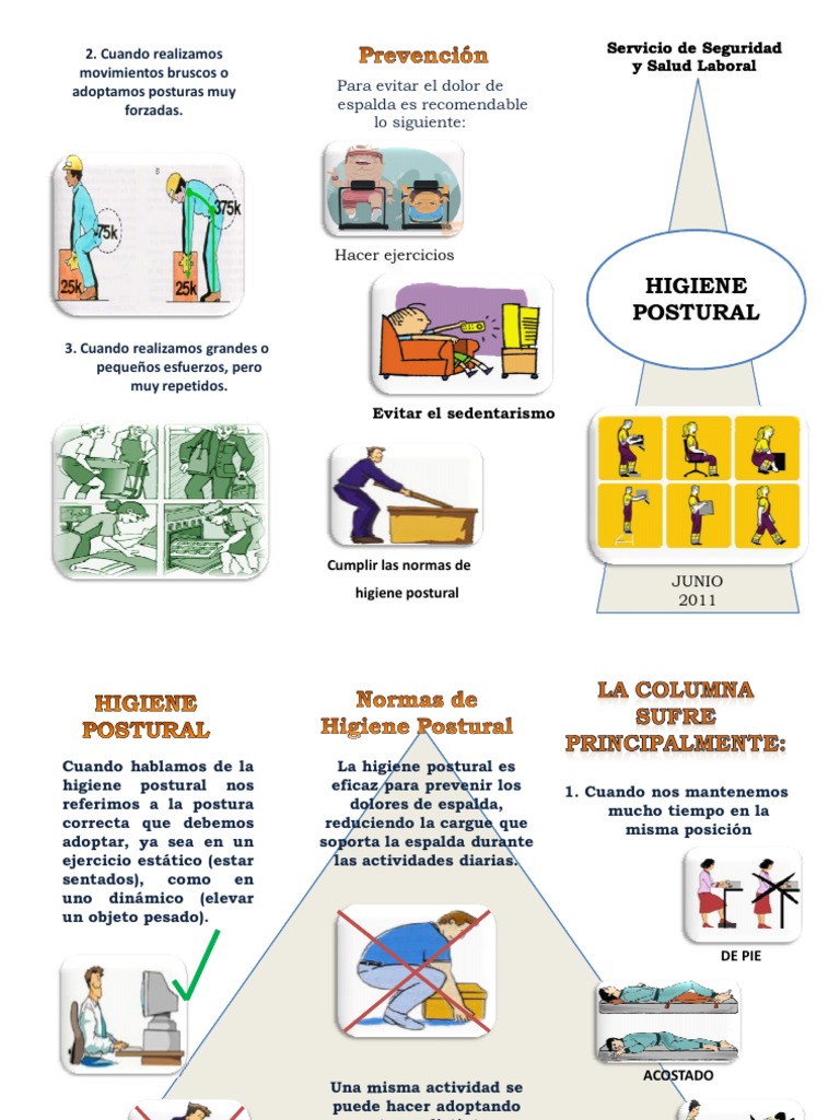 Triptico de Higiene Postural | PDF
