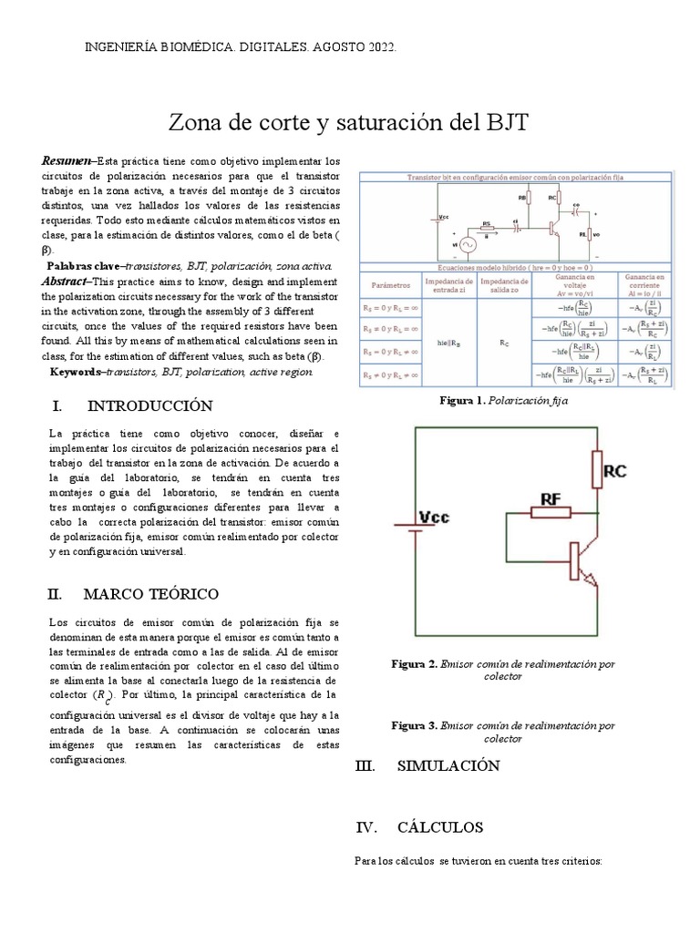 Polarización Del BJT | PDF | Transistor de unión bipolar | Transistor