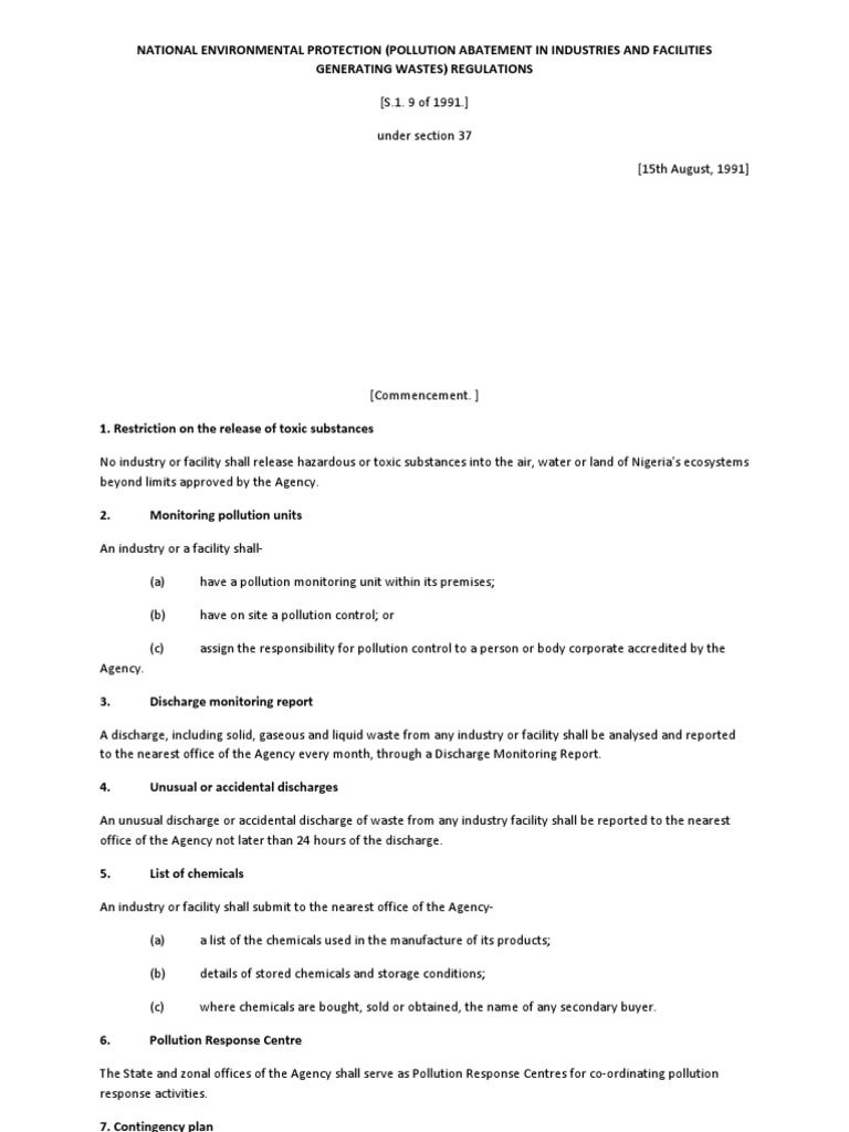 NATIONAL ENVIRONMENTAL HEALTH PRACTICE REGULATIONS mechanics - Summary