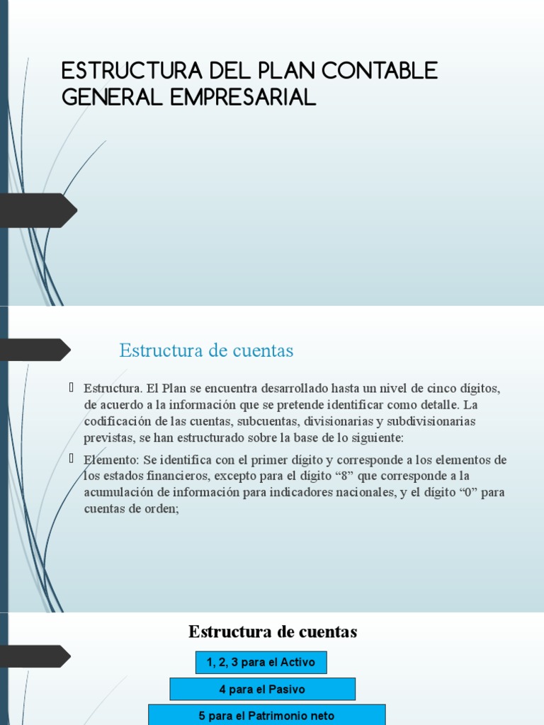 Estructura del Plan Contable Empresarial | PDF | Contabilidad | Contabilidad de gestión